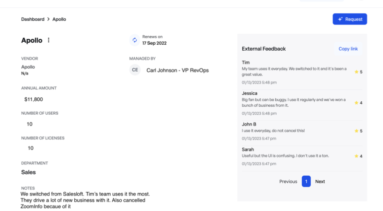 Software Renewal Tracker - RevPilots