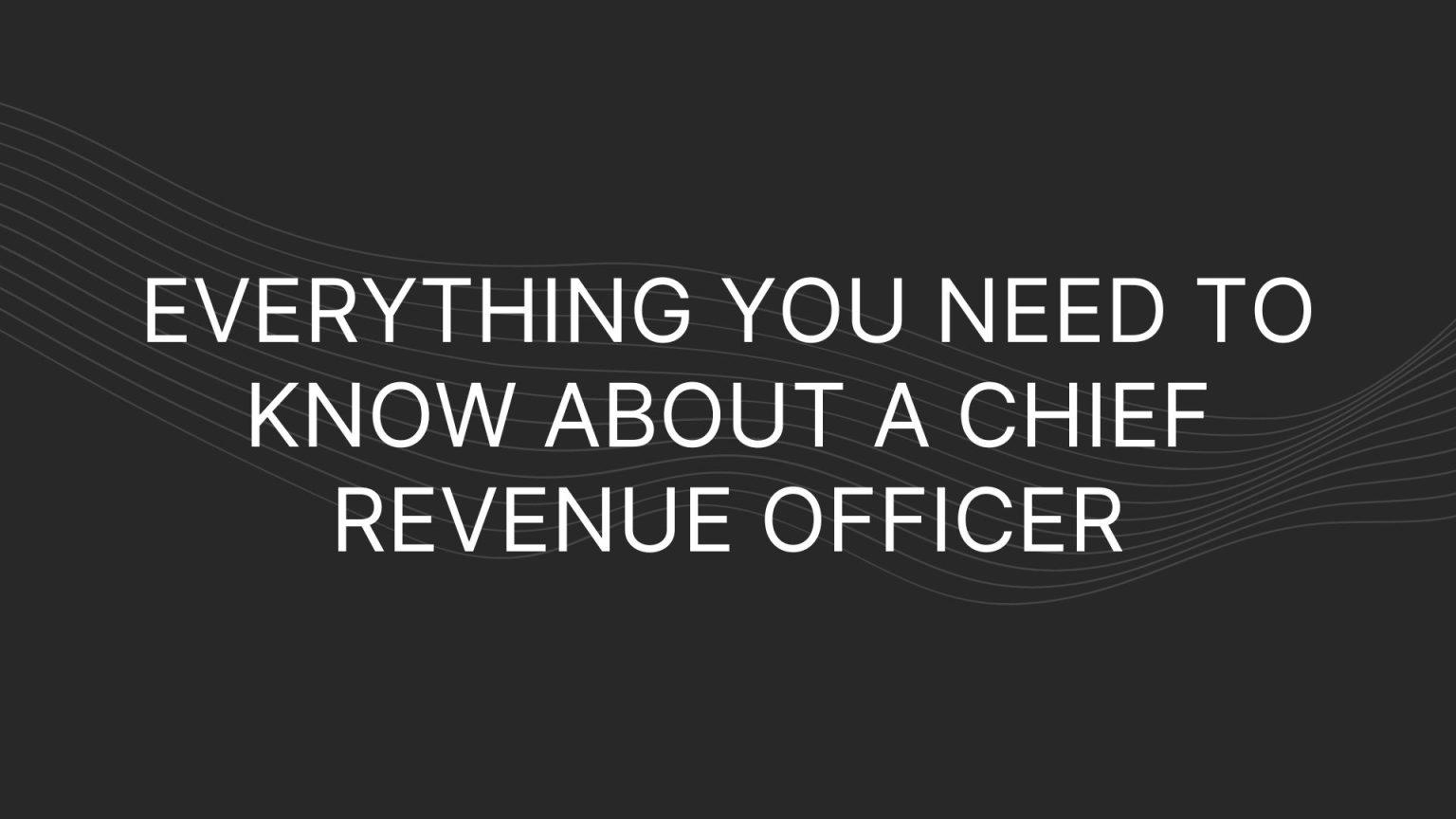 Everything You Need To Know About a Chief Revenue Officer